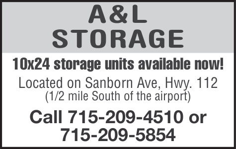 10X24 Storage Units Available Now!, A & L Storage, Ashland, WI