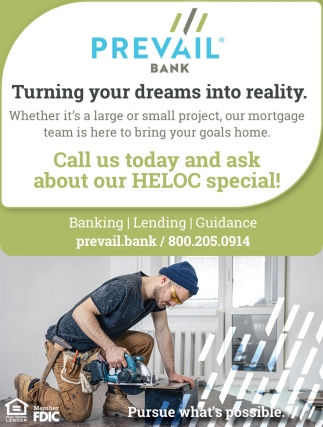Turning Your Dreams Into Reality, Prevail Bank, Eau Claire, WI